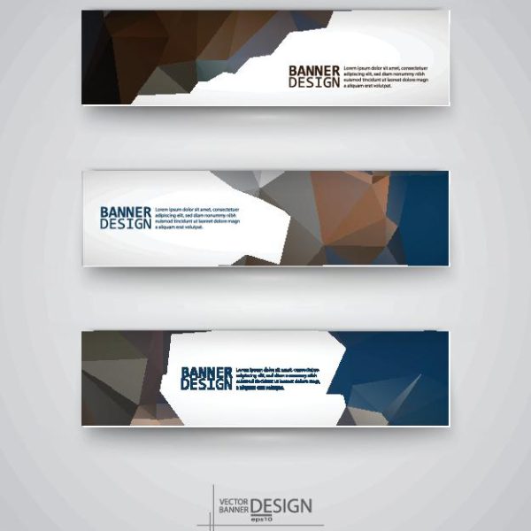 دانلود وکتور بنر چندضلعی هندسی طرح 09 ، مه دیزاینر، mahdesigner.ir